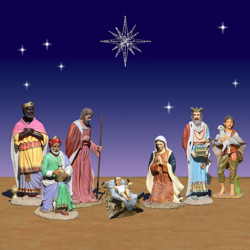 Giant Outdoor Nativity Figure Set - ChristmasNightInc.com – Christmas ...