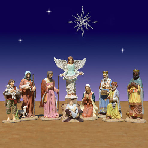 9-Piece Life Size Nativity Set - ChristmasNightInc.com – Christmas ...