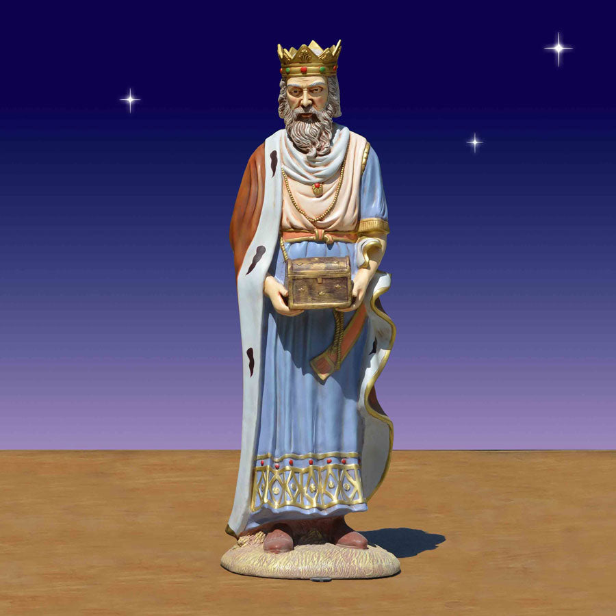 Nativity Life Size 54 in. H Scale King Gaspar – Christmas Night Inc