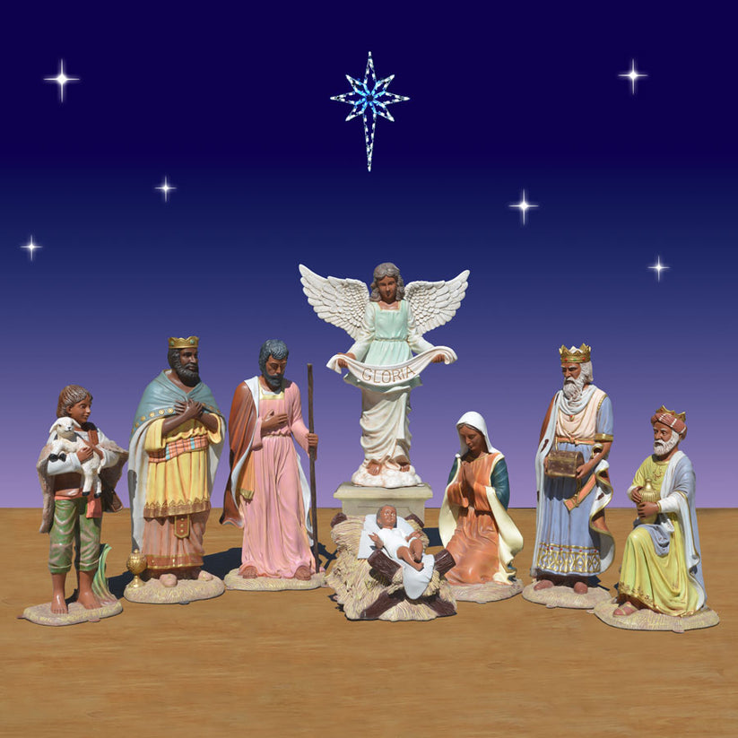 Life-Size African American Nativity (8-Piece) 54" Scale - Christmas ...