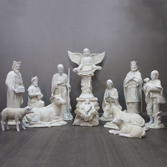 12-Piece Ivory Nativity Set - Fiberglass – Christmas Night Inc