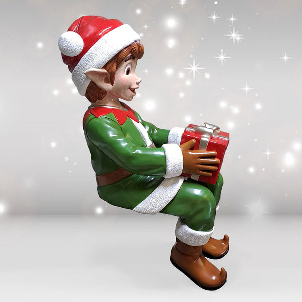 36in. Sitting Elf - ChristmasNightInc.com – Christmas Night Inc