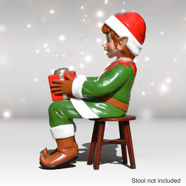 36in. Sitting Elf - ChristmasNightInc.com – Christmas Night Inc