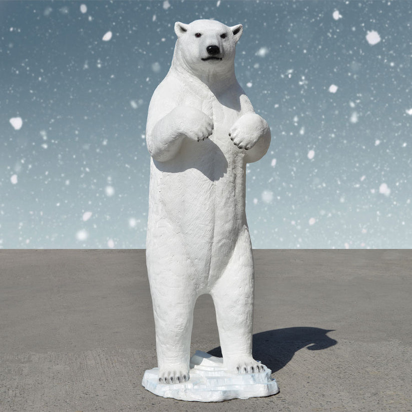 Heinimex Life-Sized Fiberglass Polar Bear ­- 83in.H – Christmas Night Inc