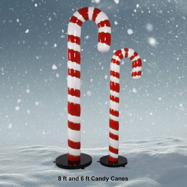 Giant Candy Cane Décor Pair, 8 Ft - Christmas Night Inc.