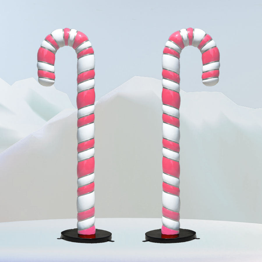 Giant Candy Cane Decorations (Fiberglass & LED) | Christmas Night Inc.